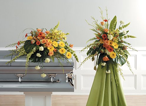 Sunlight Casket Spray and Stand – Ottawa Flowers Inc.