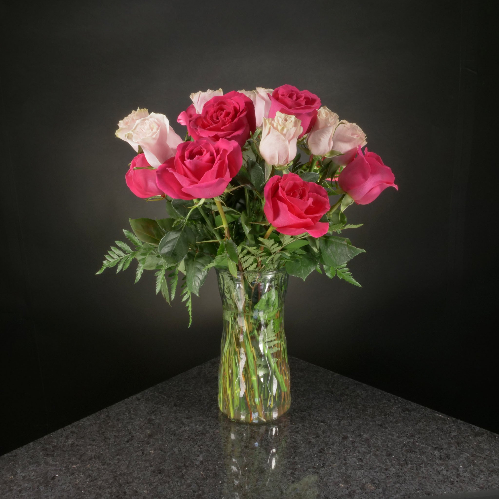Blush Pink & Hot Pink Roses – Ottawa Flowers Inc.